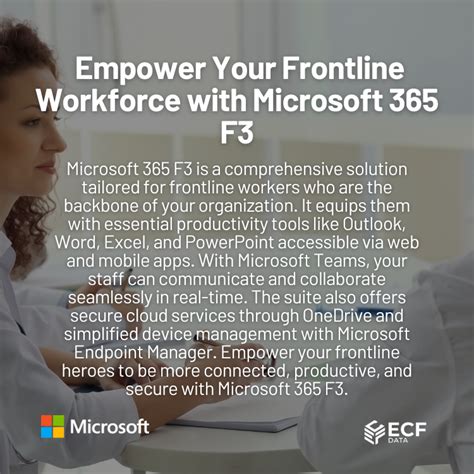 Microsoft 365 F3 License Empower Your Frontline Workforce Ecf Cloud Solution Store