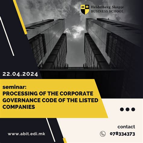 Processing Of The Corporate Governance Code Of The Listed Companies Institute For Business