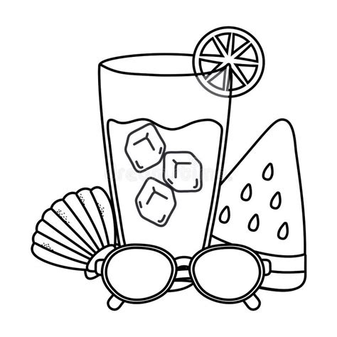 Summer Season Clip Art Black And White