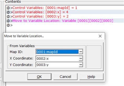How To Work The Variable Location Event Rpg Maker Forums