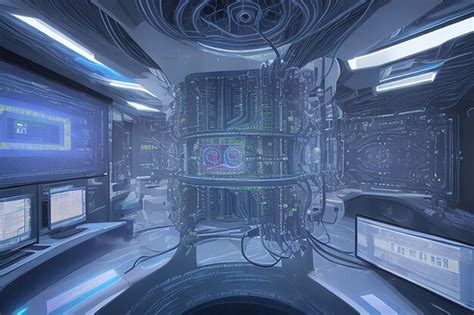 Premium Ai Image Futuristic Quantum Quantum Computing Lab