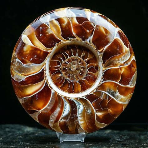 Fossilized Mollusk Shell Stock Image Image Of Flower 349685493