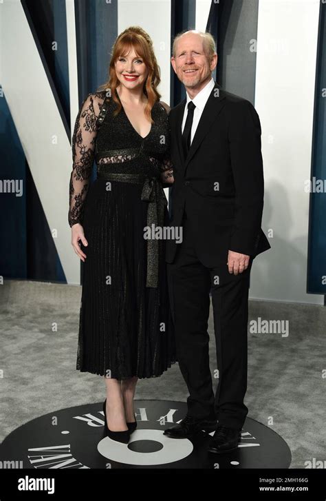 Bryce Dallas Howard Left And Ron Howard Arrive At The Vanity Fair