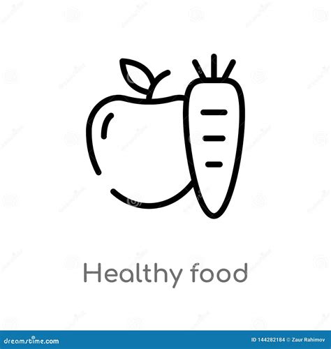 Outline Healthy Food Vector Icon Isolated Black Simple Line Element Illustration From Food