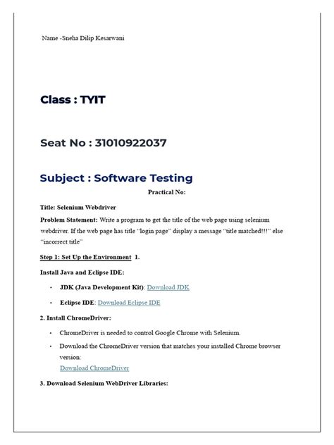 Selenium Webdriversneha Kesarwani Pdf Selenium Software Eclipse Software