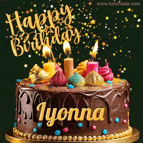 Birthday Animation For Iyonna With Chocolate B Day Cake Download On