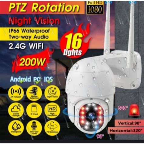 Jual Ip Kamera Cctv Outdoor Wireless Smart Wifi 8Mp Full HD 1080P PTZ Anti Air Waterproof
