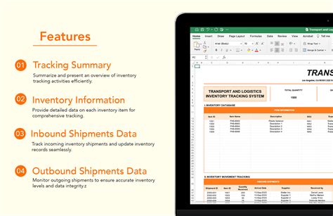 Transport And Logistics Inventory Tracking System Template In Excel Google Sheets Download
