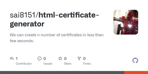 Github Sai8151html Certificate Generator We Can Create N Number Of