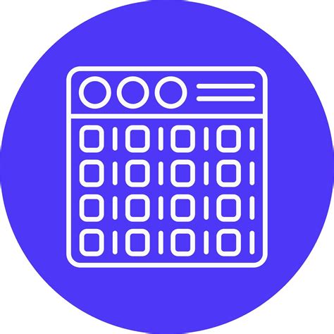 Binary Line Multi Cirlce Icon 54749800 Vector Art At Vecteezy