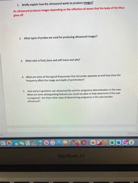 Solved 1 Briefly Explain How The Ultrasound Works To