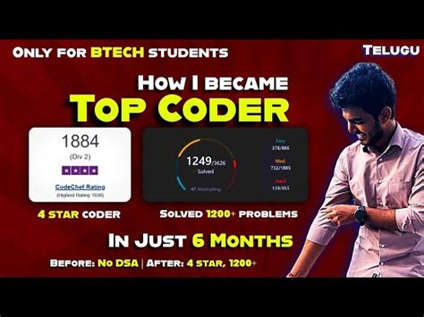 How I Became A Top Coder In 6 Months 4★ Codechef Solved 1200