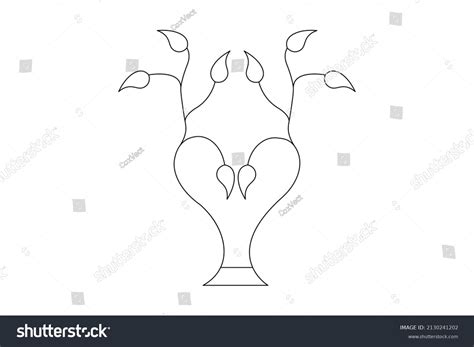 Love Tree Outline Natural Heart Shape Stock Vector Royalty Free 2130241202 Shutterstock