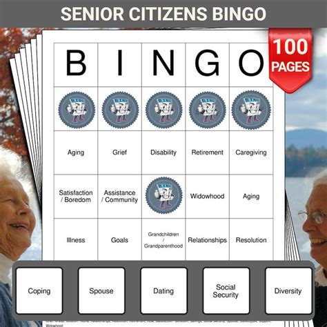 Senior Citizens Bingo Cards 100 Pages To Download And Print Etsy