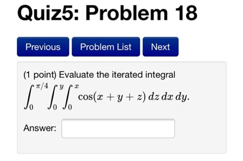 Solved Evaluate The Iterated Integral Integralpi40