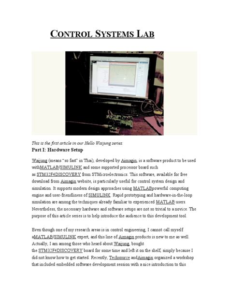 Control Systems Lab Stm32f4 Pdf Control Theory Analog To Digital