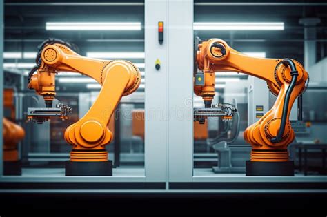 Smart Industrial Automation Advanced Robotic Arm In Modern Factory Created With Generative Ai
