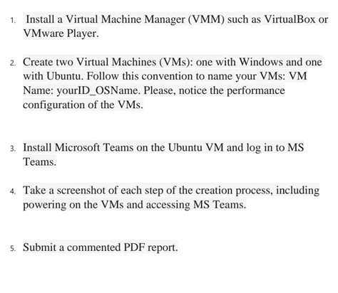 Solved Install A Virtual Machine Manager VMM Such As Chegg Com