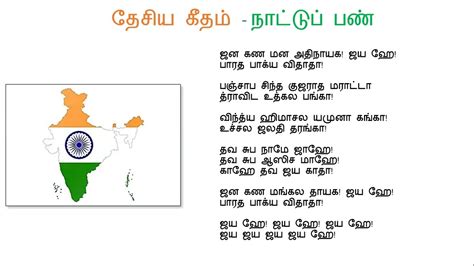 Indian National Anthem In Tamil