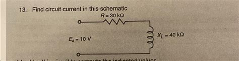 Solved Find Circuit Current In This Schematic Chegg Com