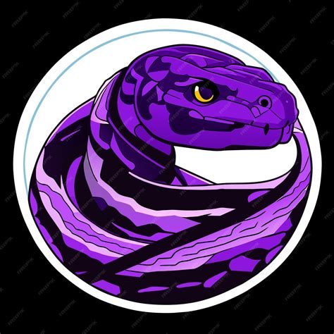 Premium Vector Amethystine Scrub Python Sticker Illustration