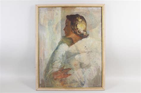 Sold At Auction John D Harrison Portrait Of A Posh Mid Century Woman