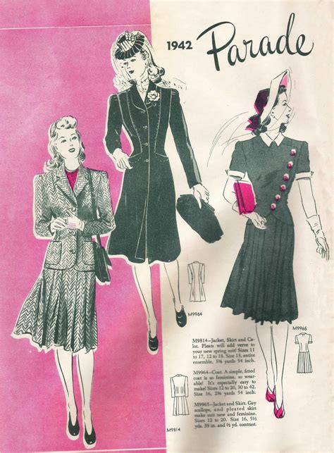 Clearly Vintage Saturday Image Bonus 155 1942 Fashions