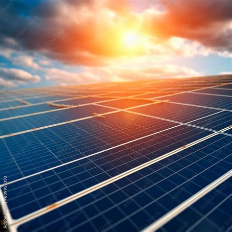 Solar Panels And Wind Turbines Generating Electricity In Power Station Green Energy Renewable With B