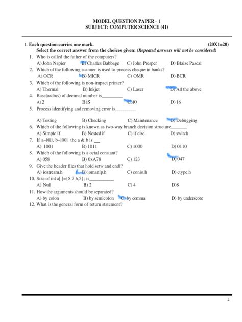 I Pu Model Papers 2023 2024 Pdf Parameter Computer Programming Computer Program