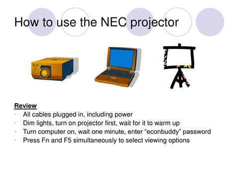 PPT How To Use The NEC Projector PowerPoint Presentation Free Download ID 259026
