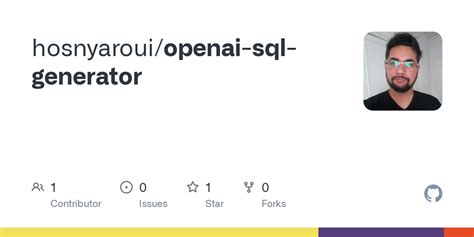 Github Hosnyarouiopenai Sql Generator