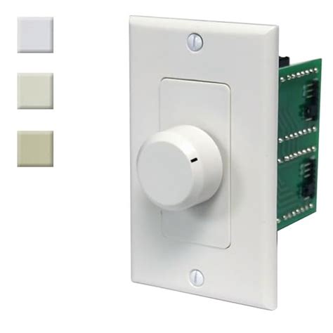 Amazon Com W In Wall Stereo Speaker Volume Control With Impedance Matching White Ivory