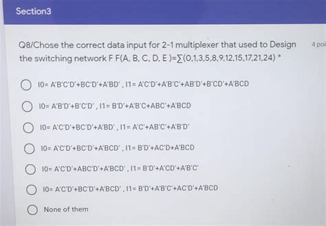 solved section3 4 poil q8 chose the correct data input for