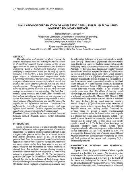 P48 Simulation Of Deformation Of An Elastic Capsule In Fluid Flow Using