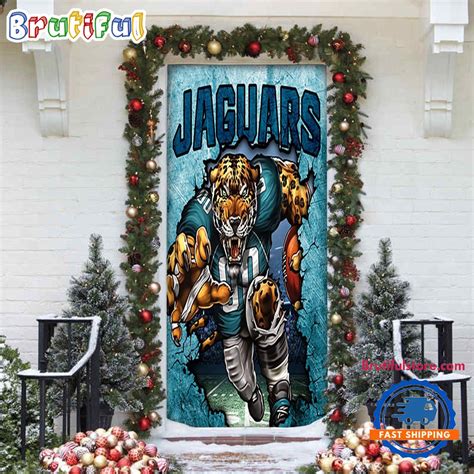 Nfl Jacksonville Jaguars Football Team Christmas Door Cover Football