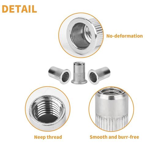 Rivet Nuts Assortment M6 80 Pieces Rivet Nut M6 A Vicedeal