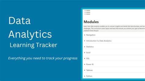 Data Analytics Learning Tracker Notion Template