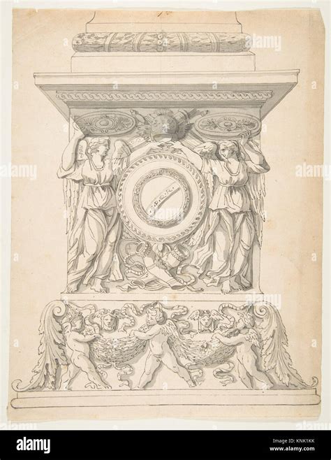 Design For A Column Base Stock Photo Alamy