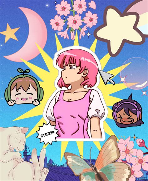 Anime Girl Sticker Cute Anime Girl Hot Anime Girl Waifu Anime Girl