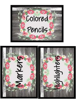 Rustic Classroom Decor Labels By Krista Reitz TpT