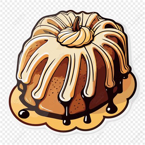 호박 번트 케이크 스티커 일러스트 벡터아르타케상표 Png 일러스트 무료 다운로드 Lovepik