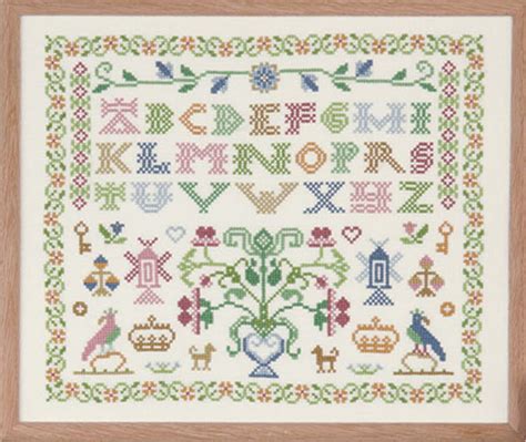Cross Stitch Sampler Kit Antique Stitches Etsy Cross Stitch Samplers Cross Stitch Cross