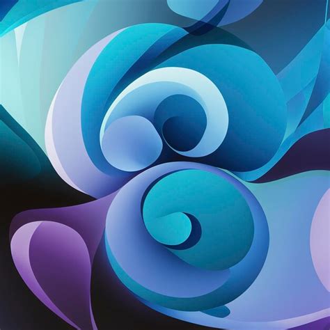 Abstract Geometric Dynamic Shapes Composition On The Blue Background