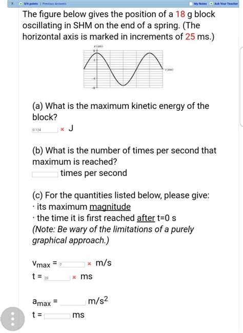 solved the figure below gives the position of a 18 g block