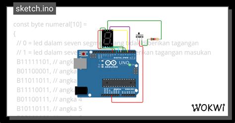 Seven Segment Wokwi Esp32 Stm32 Arduino Simulator