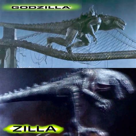Godzilla 1998 And Zilla 2004 Comparison Godzilla Know Your Meme