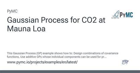 Gaussian Process For Co2 At Mauna Loa — Pymc Example Gallery
