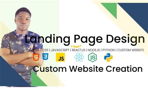 Create A Landing Page Design With Html Css Javascript Reactjs Python Nodejs By Richard Ayomide