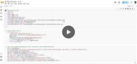 Machinelearning Randomforest Ai Cybersecurity Fakeprofiles… Jisart Pj