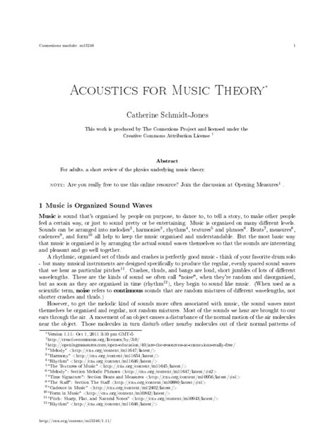 Pdf 1 Acoustics Music Theory Dokumen Tips